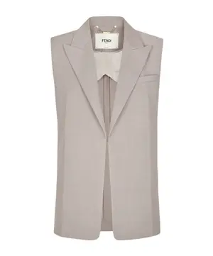 Fendi Sleeveless V-neck Blazer