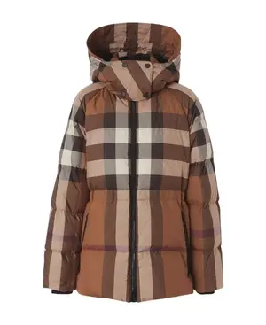 Burberry Vintage Check Hooded Puffer Jacket