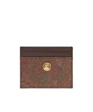 Etro Pegaso Plaque Card Holder - Brown