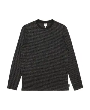 Emporio Armani Geometric Print Round Neck Long Sleeve Sweater