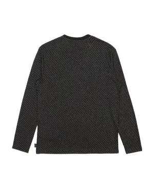Emporio Armani Geometric Print Round Neck Long Sleeve Sweater
