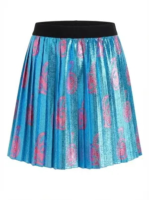 Gucci Pleated Printed Skirt