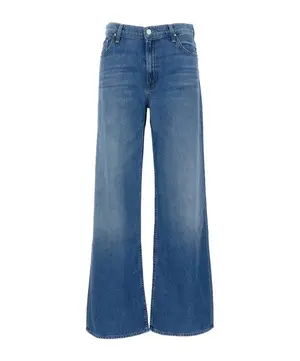 MOTHER The Rerun Zip Sneak Jeans - Blue