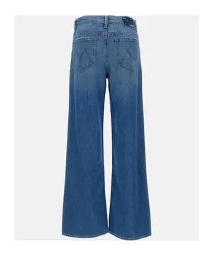 MOTHER The Rerun Zip Sneak Jeans - Blue