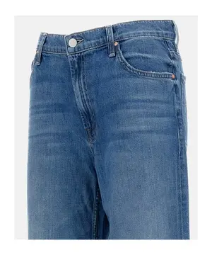 MOTHER The Rerun Zip Sneak Jeans - Blue