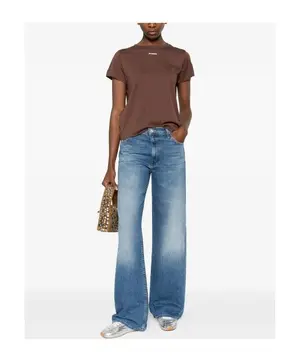 MOTHER The Rerun Zip Sneak Jeans - Blue