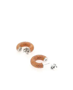 Amina Muaddi Crystal-embellished Hoop Earrings - Yellow