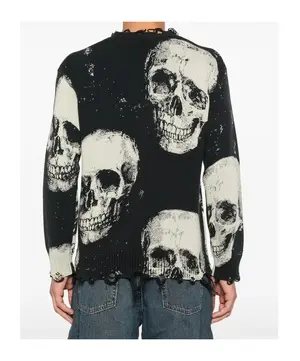 R13 Skull Pattern Pullover