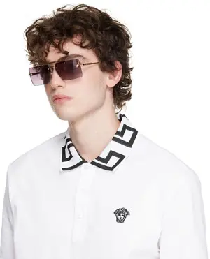 Versace Gradient Rectangle-frame Sunglasses