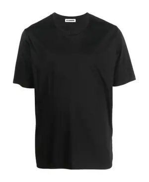 JIL SANDER Short-sleeved Crewneck T-shirt - Black