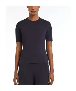 Max Mara Crewneck Short-sleeved T-shirt With Logo - No