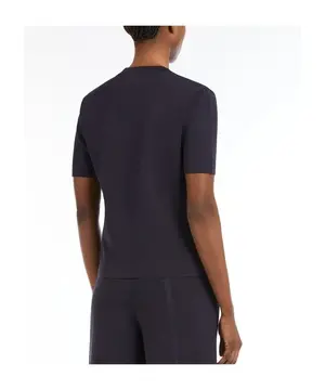 Max Mara Crewneck Short-sleeved T-shirt With Logo - No
