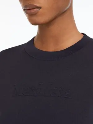 Max Mara Crewneck Short-sleeved T-shirt With Logo - No