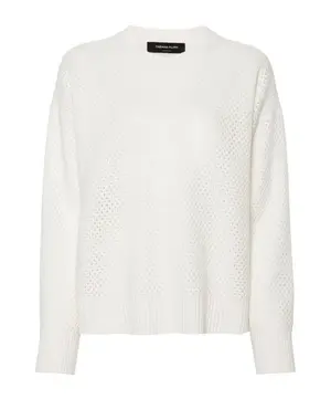 Fabiana Filippi Open-knit Crewneck Jumper - White