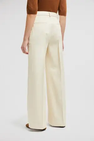 Moncler Tailored Cotton Gabardine Wide-leg Pants - Light Brown