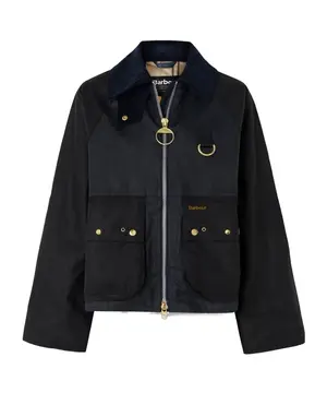 Barbour Kearton Two-tone Waxed Cotton Jacket - Navy