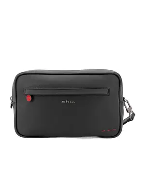 Kiton Zip Clutch Bag - Black
