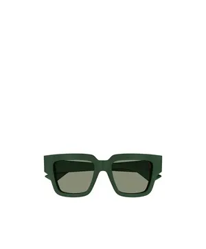 Bottega Veneta Rectangular Frame Sunglasses - Green