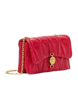 Versace Kleio Quilted Mini Crossbody Bag - Red