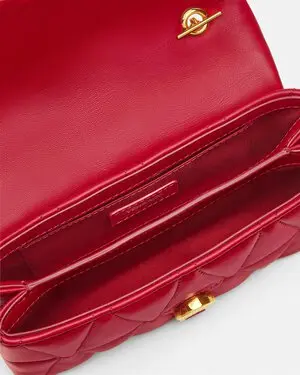 Versace Kleio Quilted Mini Crossbody Bag - Red