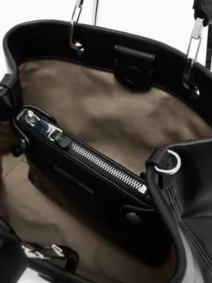Emporio Armani Myea Logo Top Handle Bag - Black
