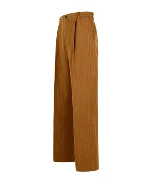 Dries Van Noten Mid-rise Straight Leg Pleated Trousers - Brown