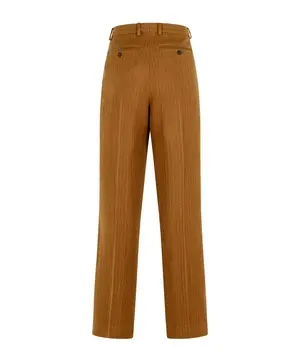 Dries Van Noten Mid-rise Straight Leg Pleated Trousers - Brown