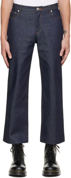 A.p.c. Sailor Jeans High Waist Straight Leg Denim - Black