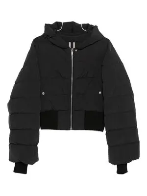 Rick Owens Zip-up Hooded Quilted Jacket