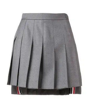 Thom Browne Pleated Mini Skirt - Medium Gray