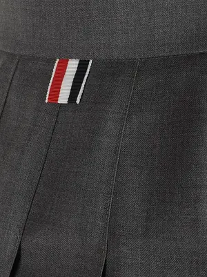 Thom Browne Pleated Mini Skirt - Medium Gray