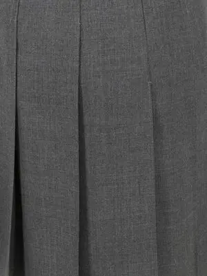 Thom Browne Pleated Mini Skirt - Medium Gray