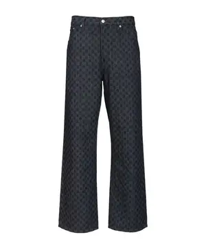 Dries Van Noten Pine Patterned Wide-leg Trousers