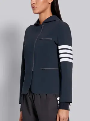 Thom Browne 4-bar Tech Compression Zip-up Hooded Jacket
