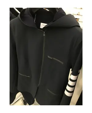 Thom Browne 4-bar Tech Compression Zip-up Hooded Jacket