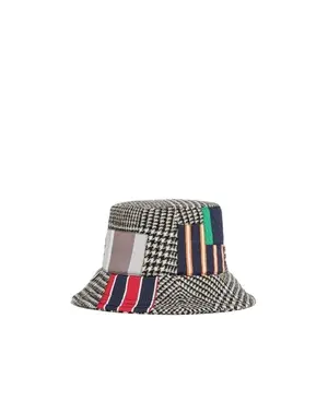 Thom Browne Patchwork Detail Quilted Bucket Hat
