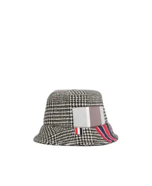 Thom Browne Patchwork Detail Quilted Bucket Hat