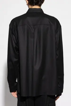 Dolce & Gabbana Dolce Gabbana Oversize Flannel Shirt - Black