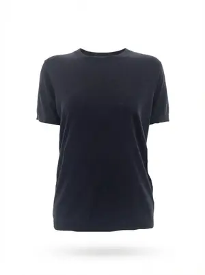Max Mara Short-sleeve Fine Knit Sweater - Black