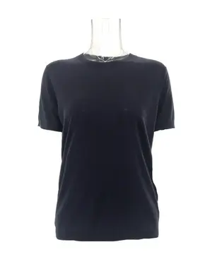Max Mara Short-sleeve Fine Knit Sweater - Black