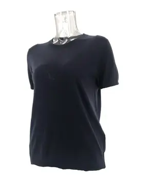 Max Mara Short-sleeve Fine Knit Sweater - Black