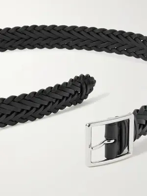 NILI LOTAN Nicola Braided Leather Belt