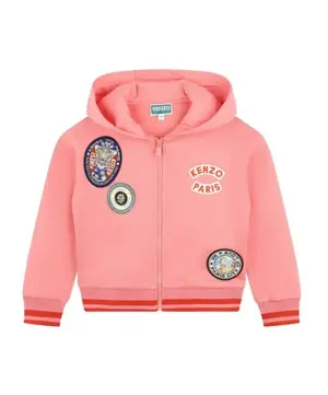 Kenzo Logo Patches Zipped Hoodie