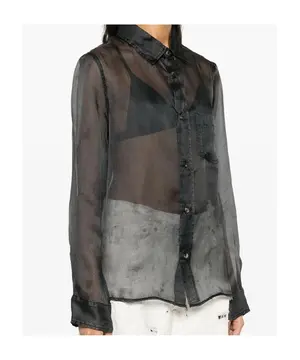 HAIKURE Sheer Detailed Long-sleeve Shirt