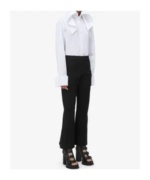 Alexander McQueen Kickback Straight-leg Trousers - Black