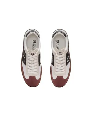 Balmain Swan Suede And Nylon Trainers - White