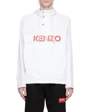Kenzo Logo Printed Drawstring Hoodie