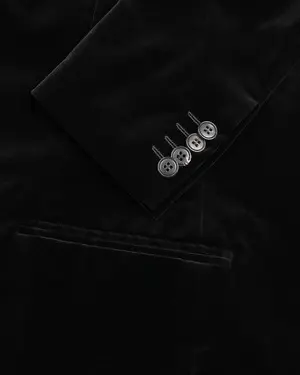 Emporio Armani Velvet Stand Collar Jacket