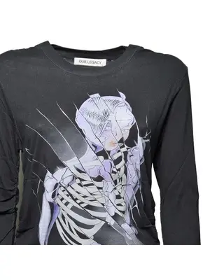 Our Legacy Strain Ruched Long Sleeve T-shirt