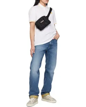 Versace Logo Plaque Quilted Belt Bag